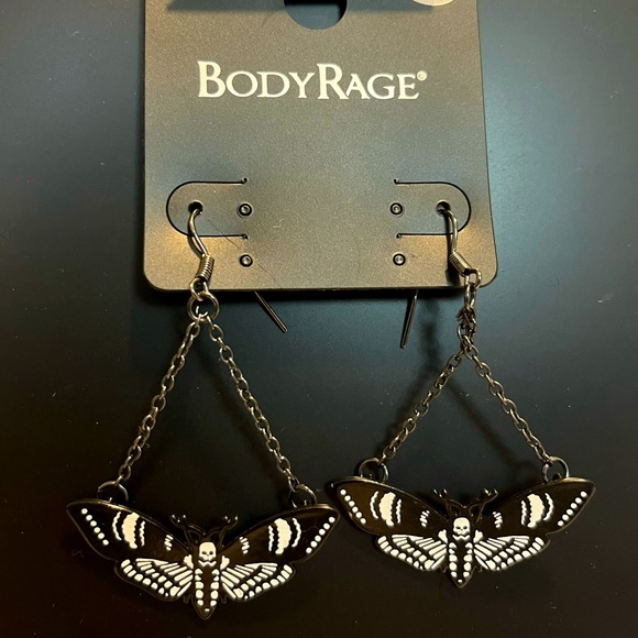 Body Rage | Jewelry | Nwt Body Rage Deathshead Moth Earrings | Poshmark
